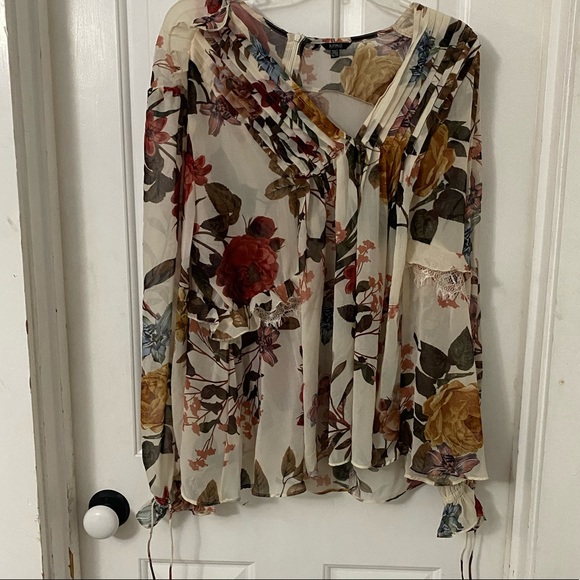 Buffalo David Bitton | Tops | Buffalo Rose Lace Blouse Xl | Poshmark